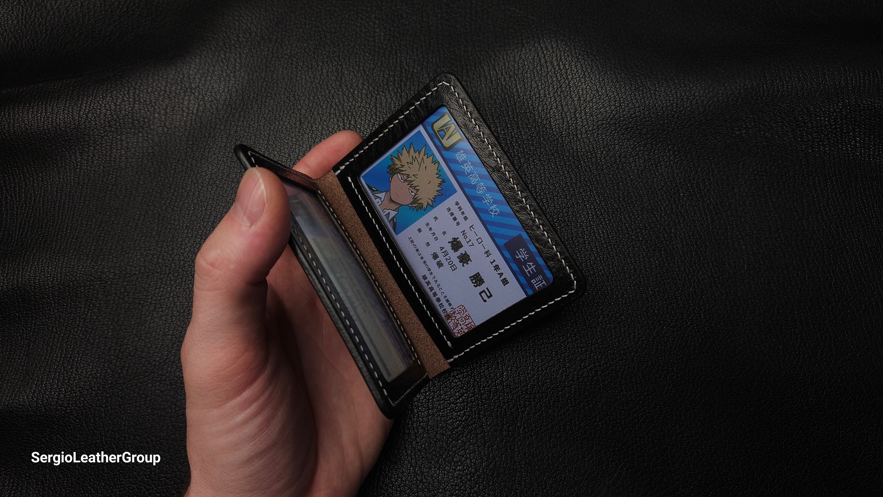 Leather ID Holder Id Card Cover ID Window Wallet Double ID - Etsy