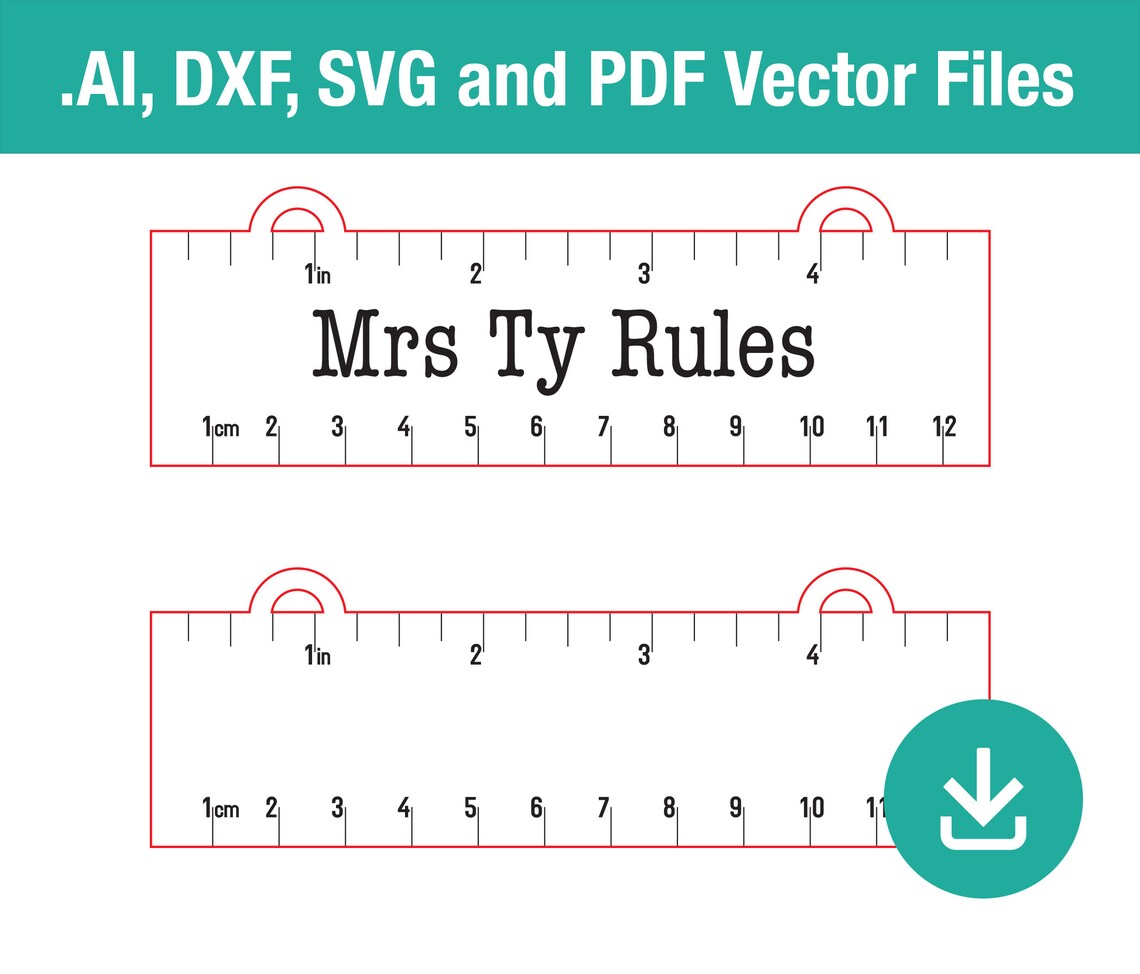 Teacher Ruler Ornament Laser Engraver Vector File Svg Pdf - Etsy