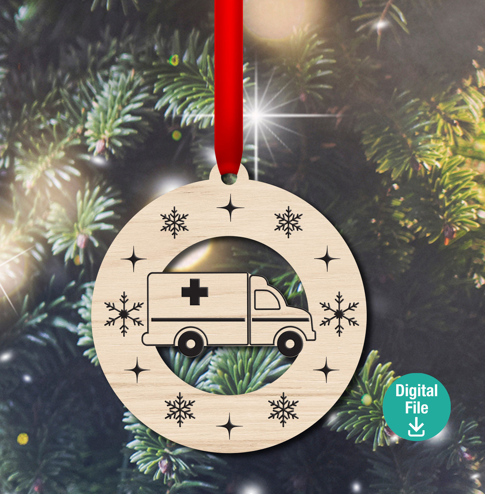 First Responder Cut Out Christmas Ornaments, Digital File, Laser Vector ...