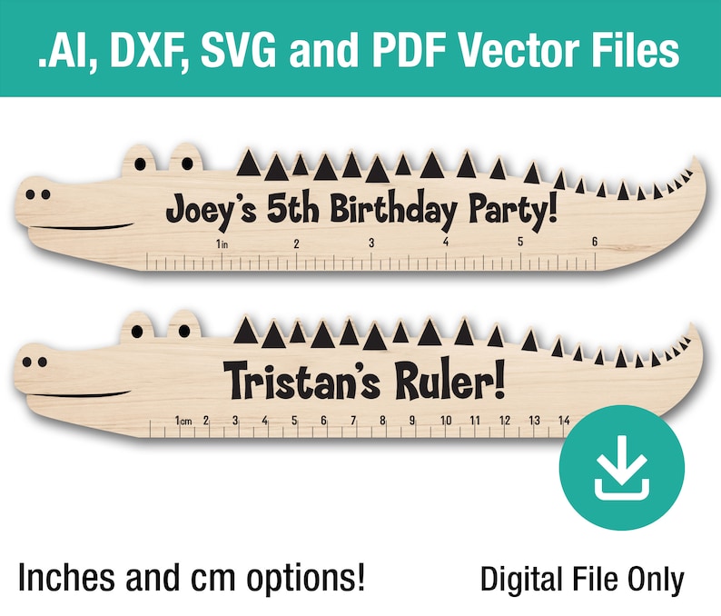 Kids Crocodile Alligator Cut Out Ruler Fun Shaped - Etsy Canada