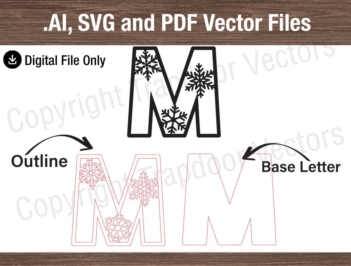 Snowflakes Cut out Alphabet Font Snow Holidays Winter SVG | Etsy