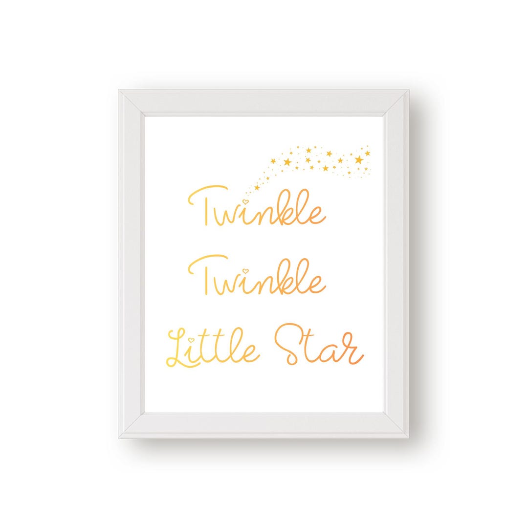 Twinkle Twinkle Little Star Printable Wall Art | Digital Download ...