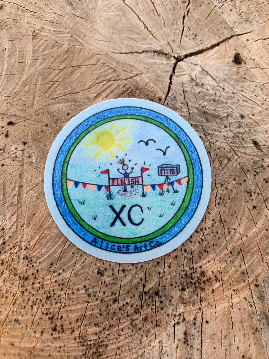 Cross Country Girl Vinyl Sticker - Etsy