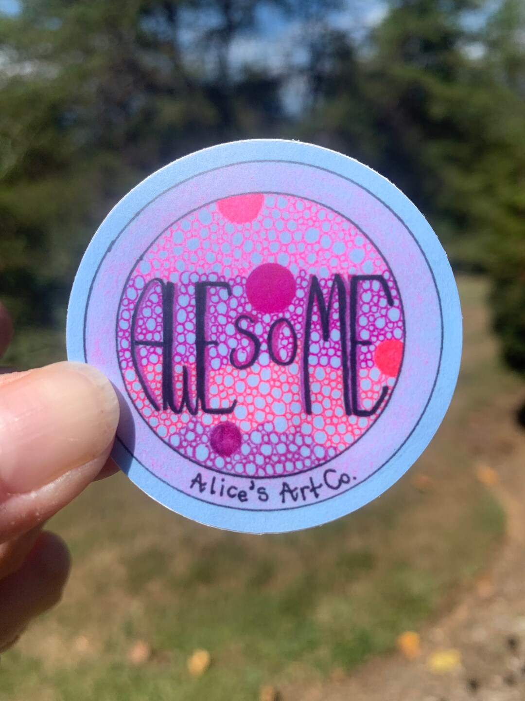 Awesome Sticker (pink) - Etsy