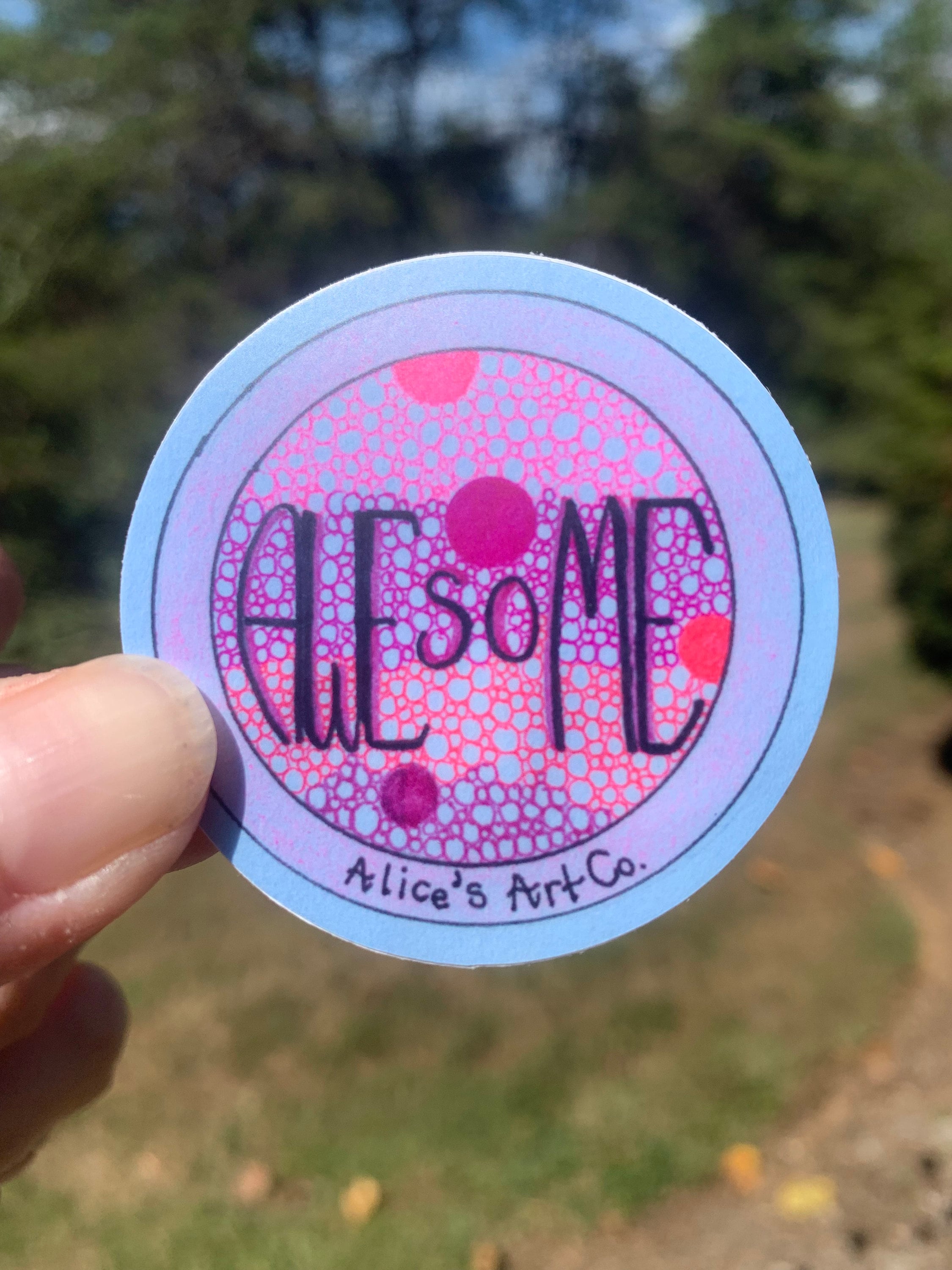 Awesome Sticker (pink) - Etsy