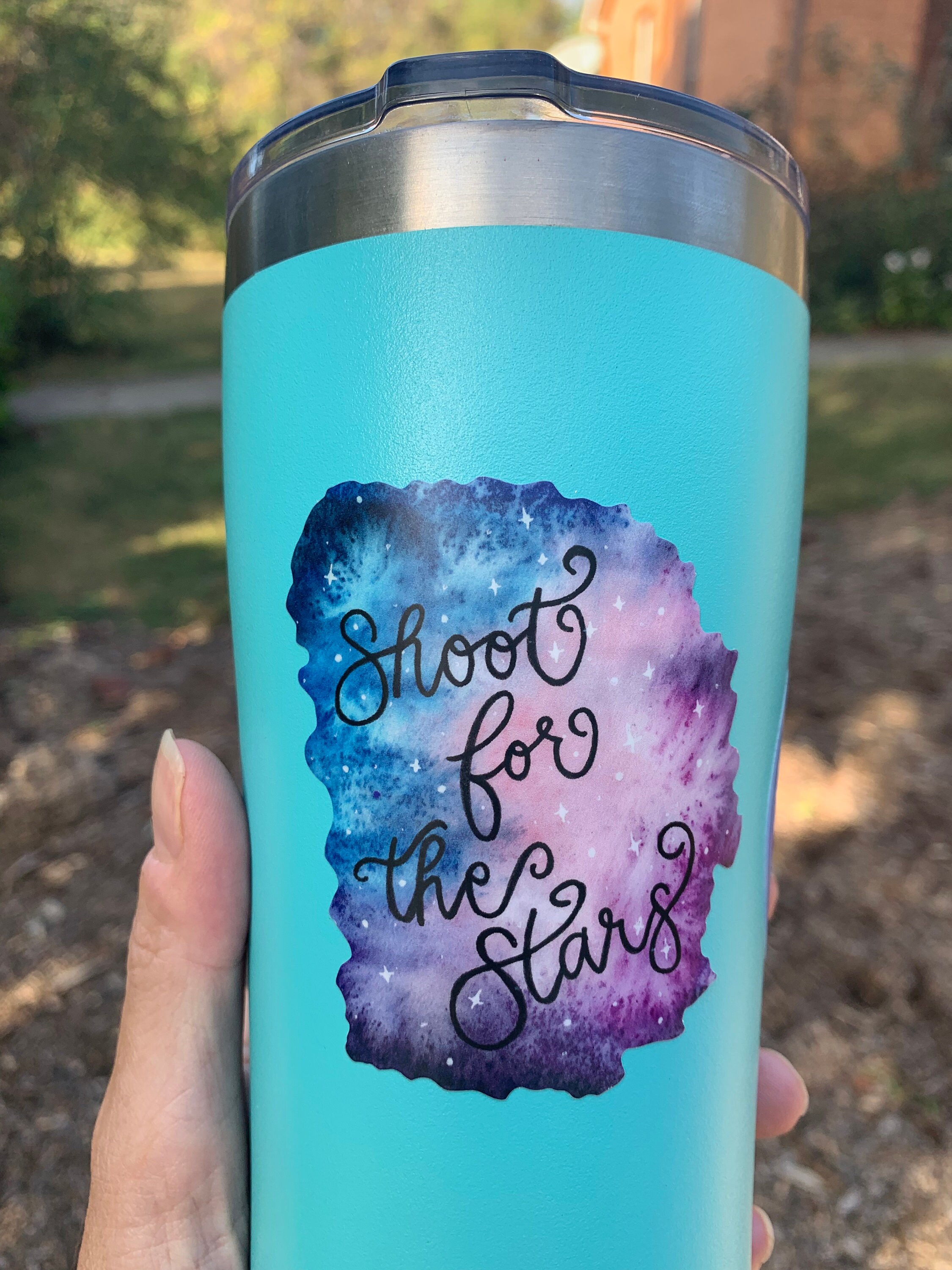 Shoot for the Stars Galaxy Sticker blue pink purple | Etsy