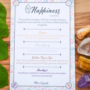 Happiness Crystal Set - Healing Crystals, Gemstone Gift, Spiritual ...