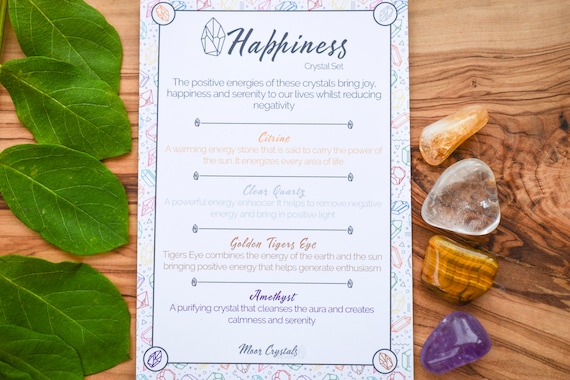 Happiness Crystal Set Healing Crystals Gemstone Gift | Etsy