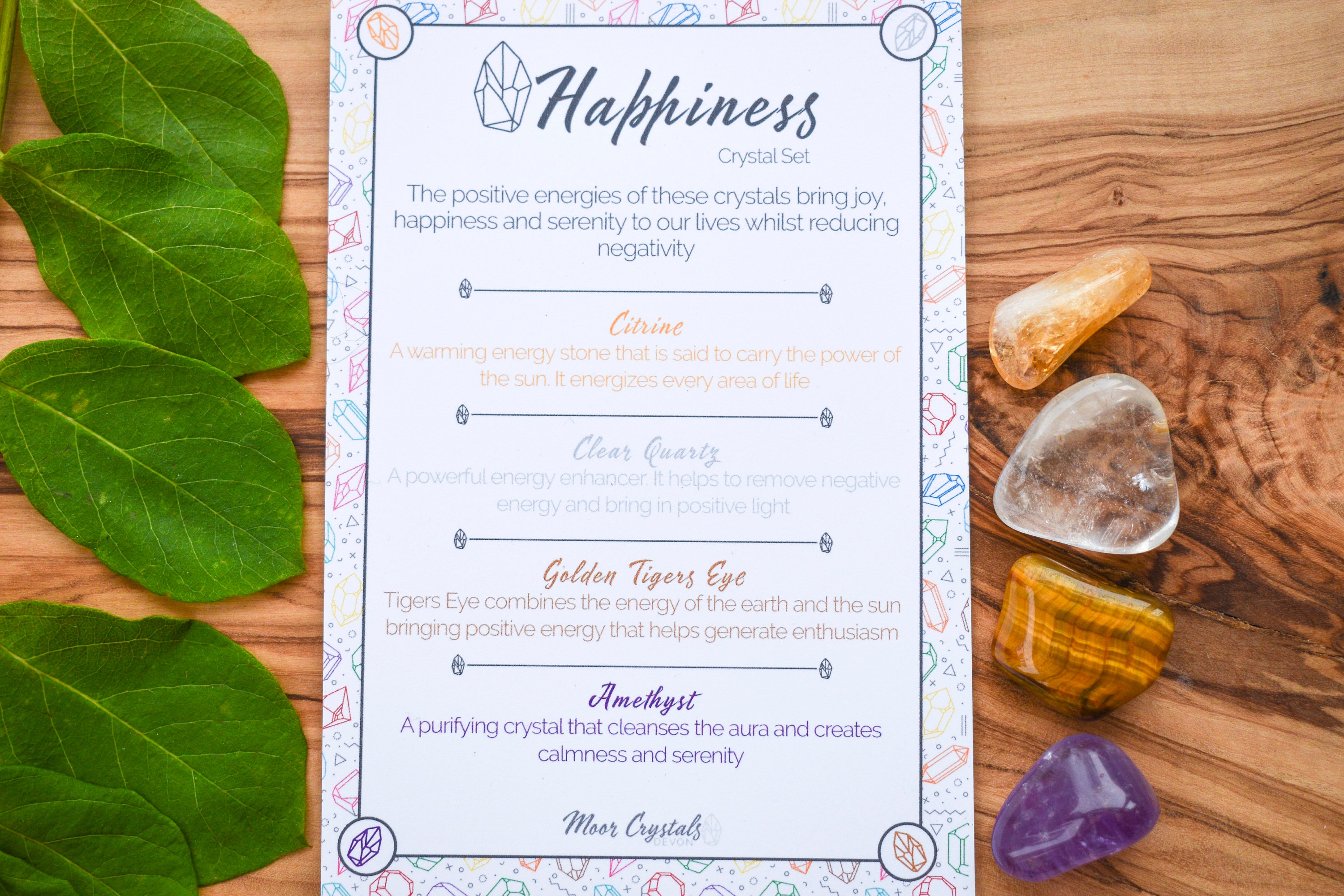 Happiness Crystal Set Healing Crystals Gemstone Gift - Etsy