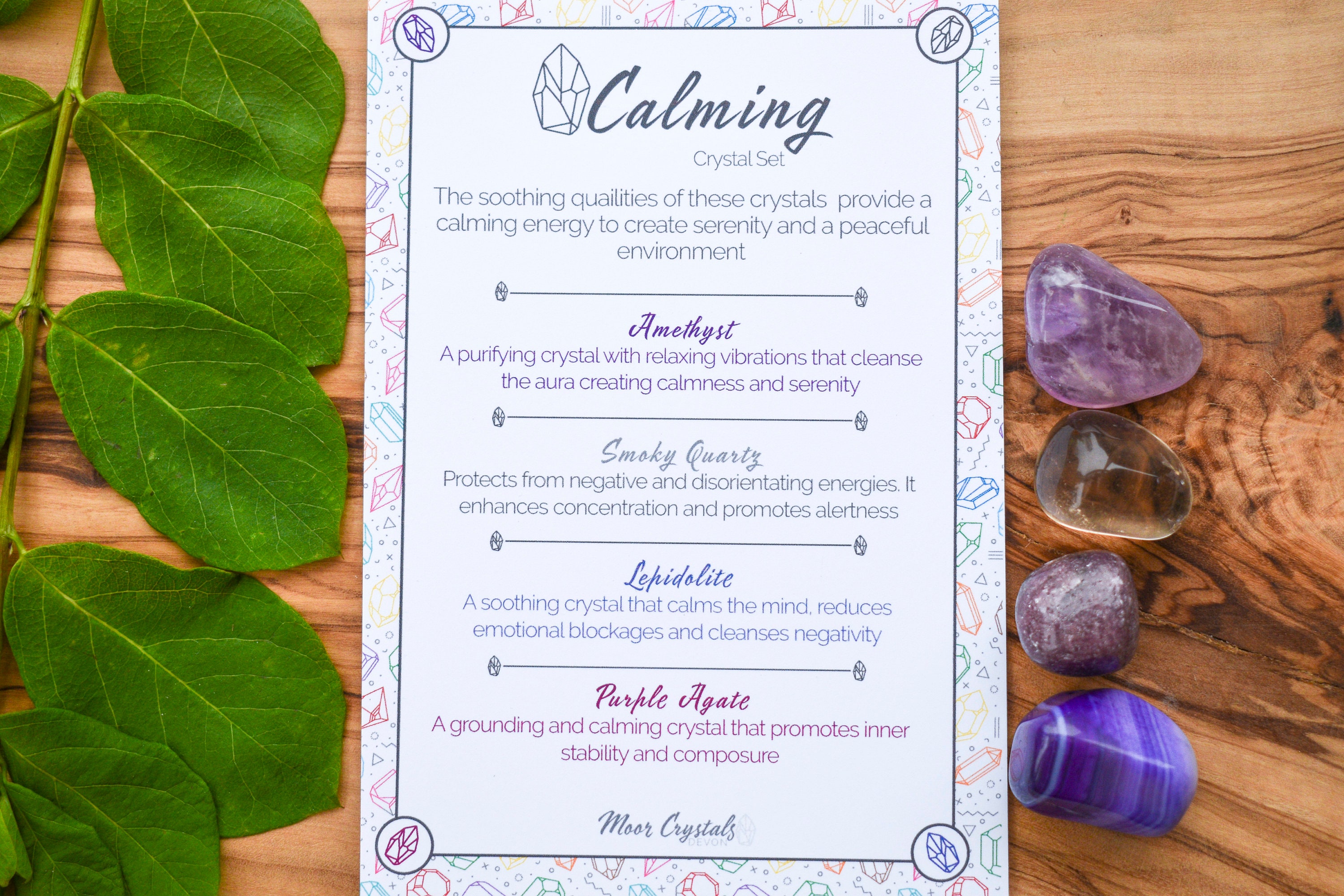 Calming Crystal Set Healing Crystals Gemstone Gift - Etsy UK