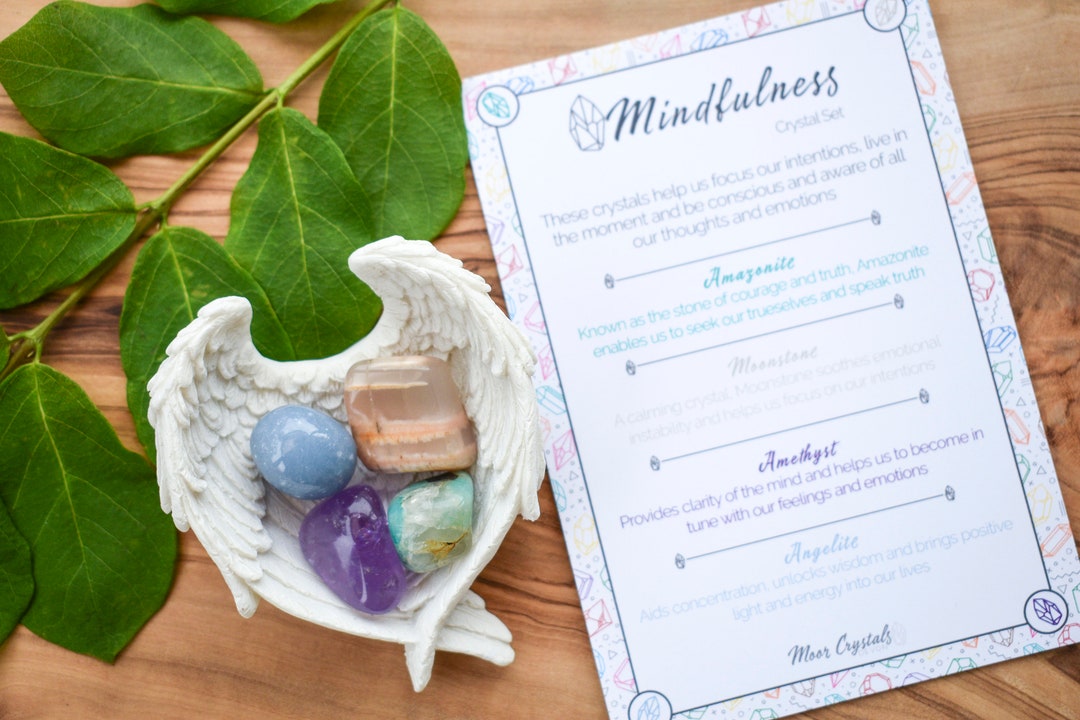 Mindfulness Crystal Set - Healing Crystals, Gemstone Gift, Spiritual ...