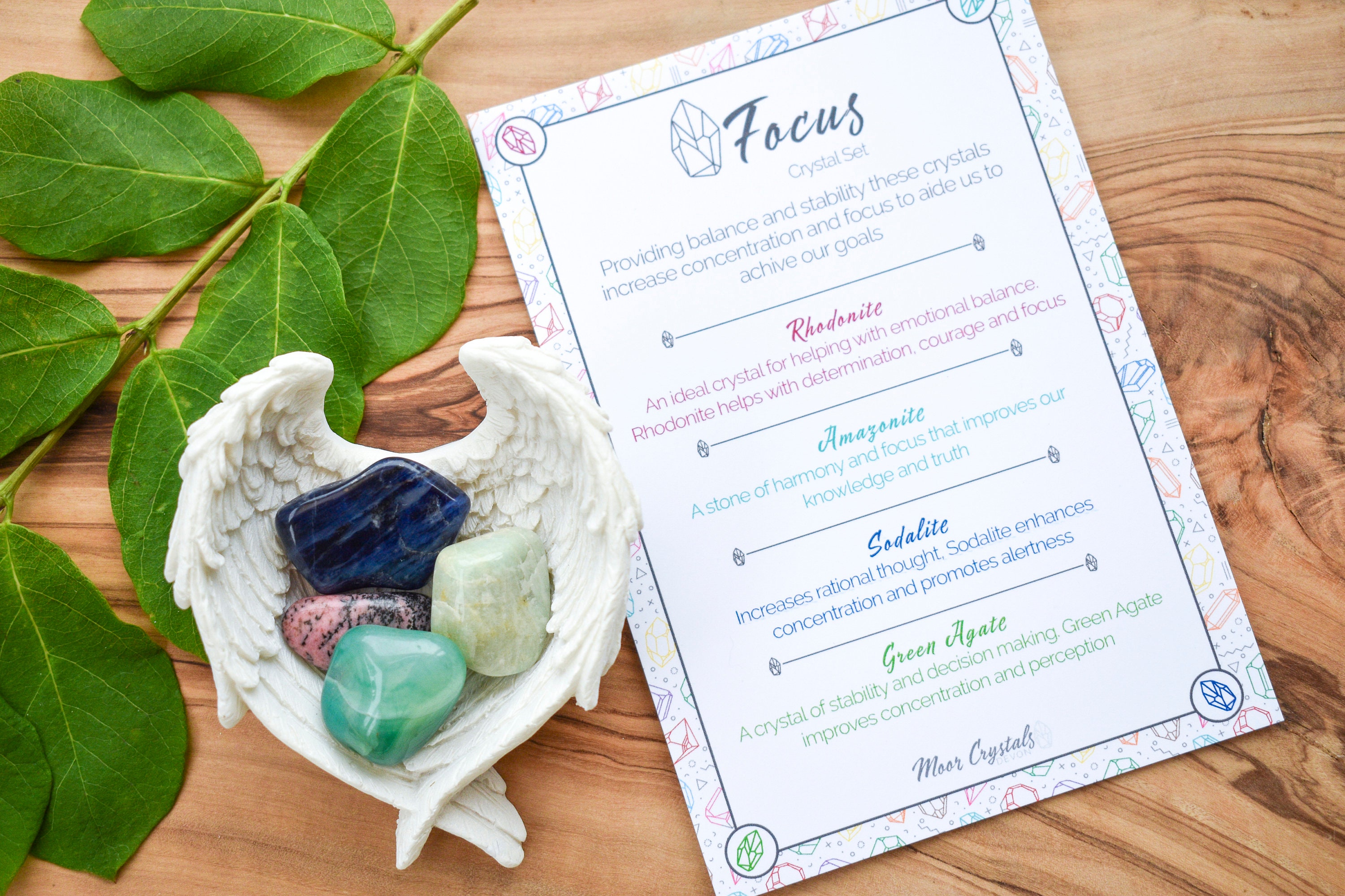 Focus Crystal Set Healing Crystals Gemstone Gift Spiritual - Etsy