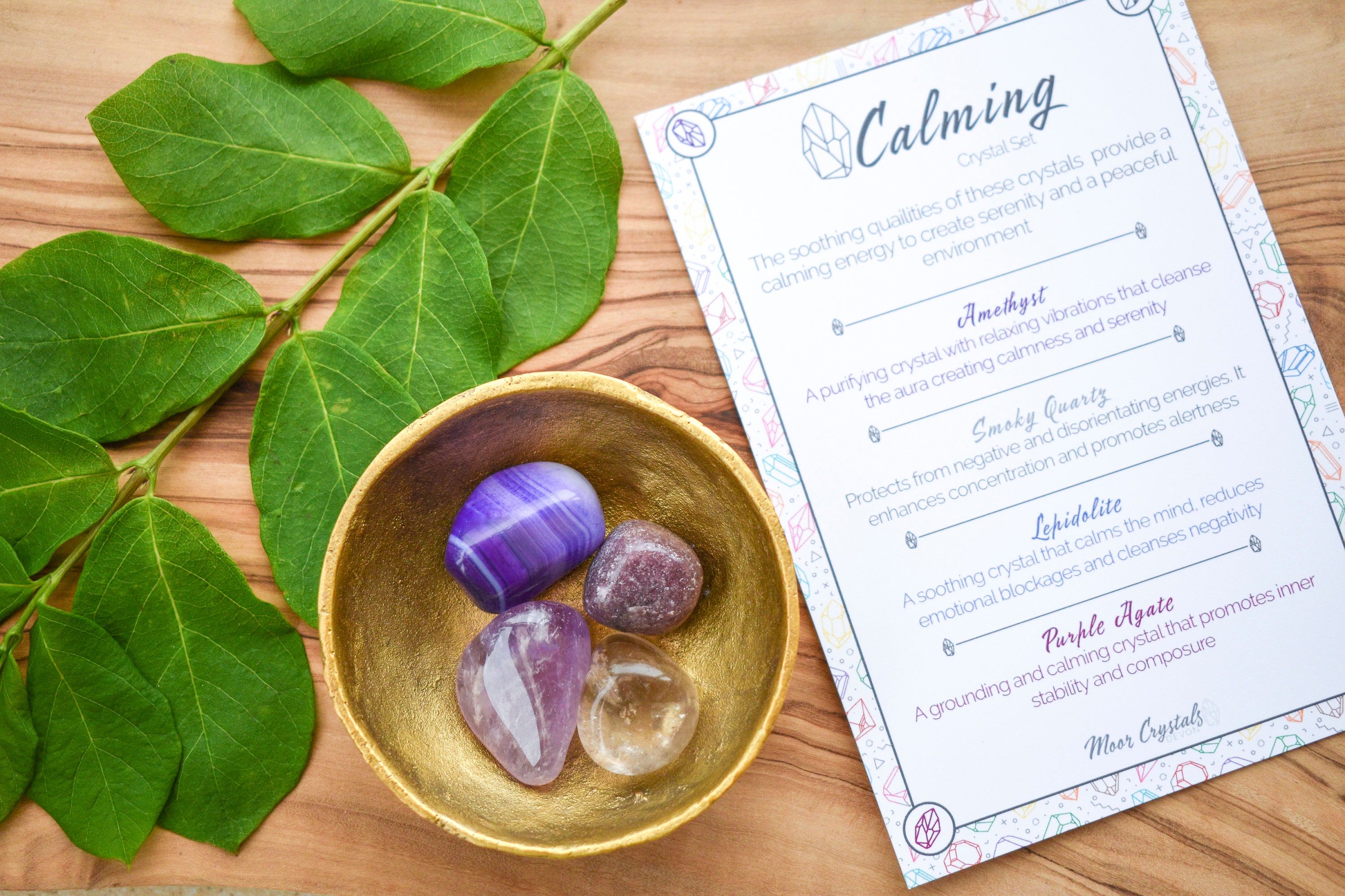 Calming Crystal Set Healing Crystals Gemstone Gift | Etsy