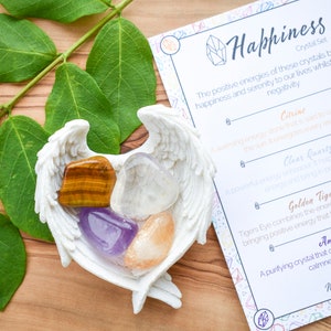 Happiness Crystal Set - Healing Crystals, Gemstone Gift, Spiritual ...