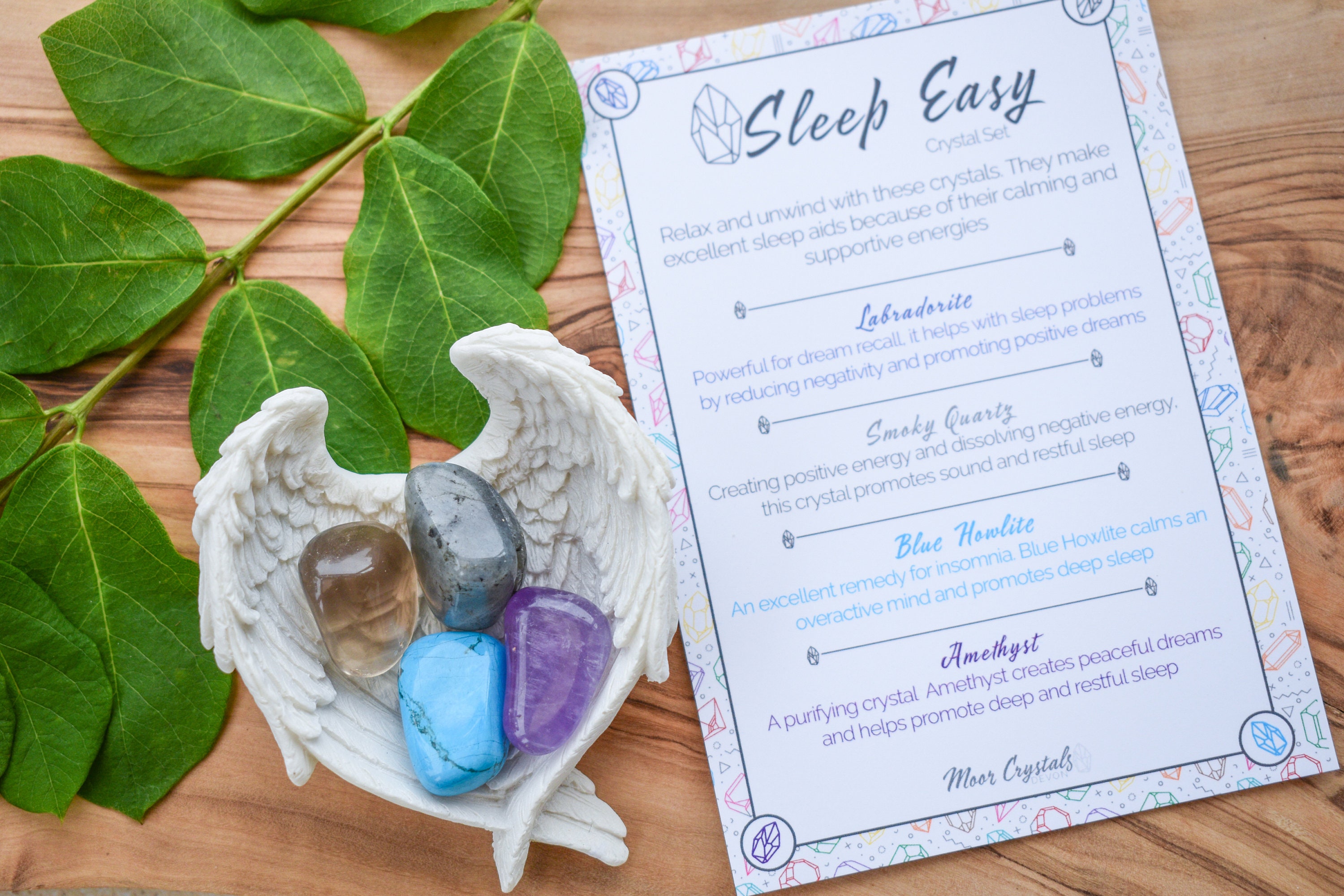 Sleep Easy Crystal Set - Healing Crystals, Gemstone Gift, Spiritual ...