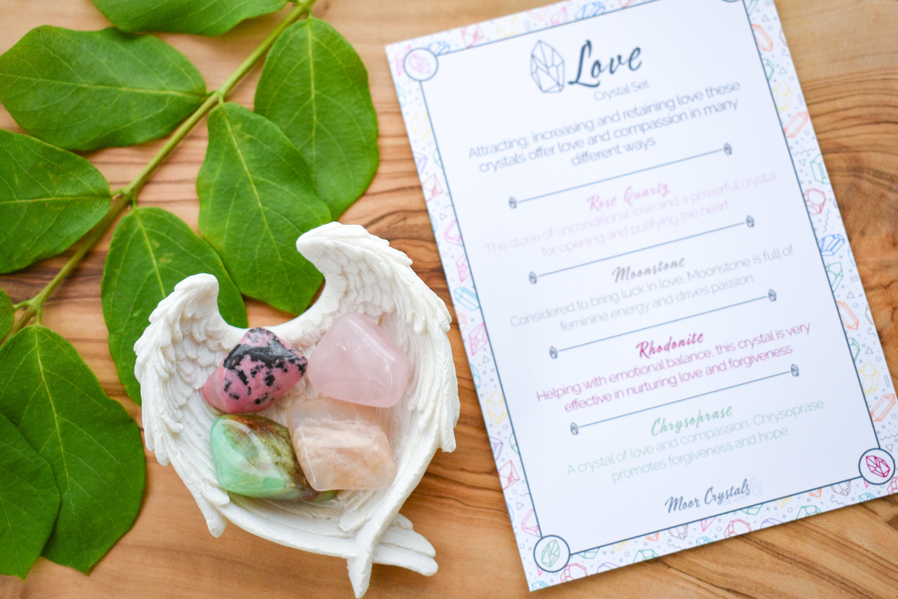 Love Crystal Set - Healing Crystals, Gemstone Gift, Spiritual Crystals ...