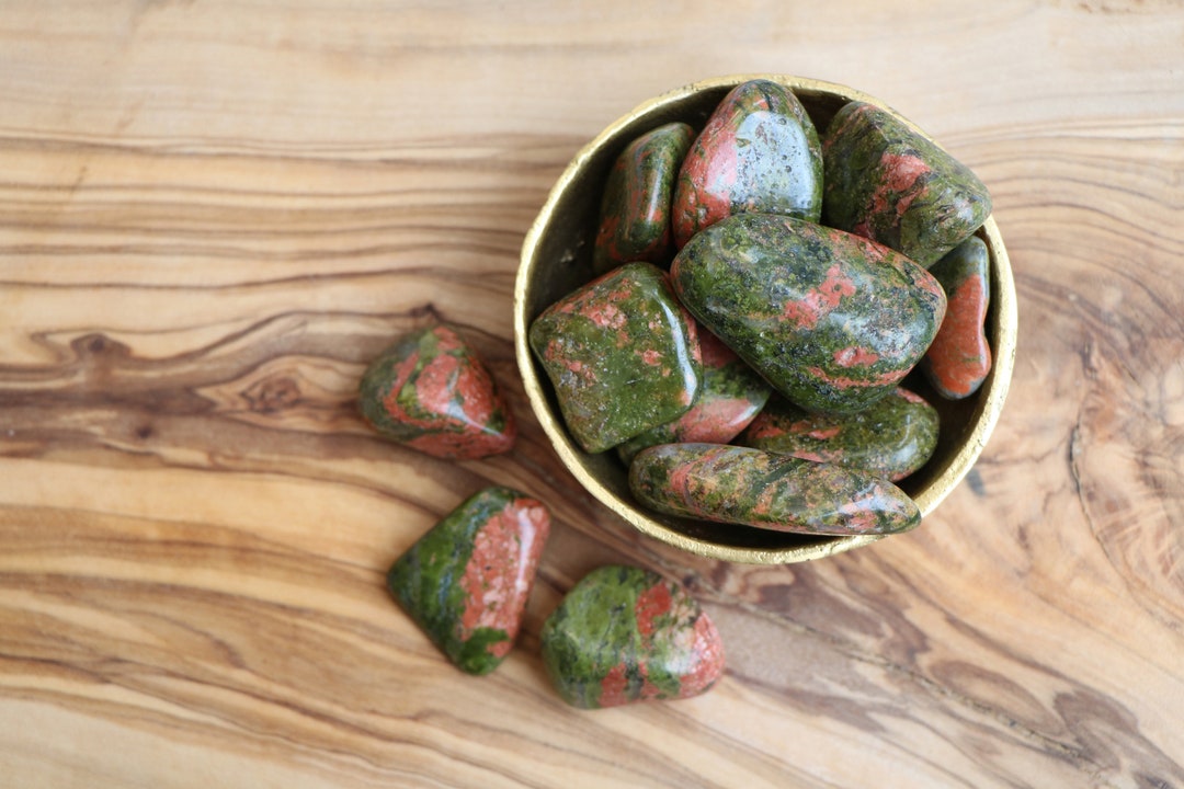 Unakite Tumble Stone, Healing Crystals, Vision Stone, Unakite Crystals ...