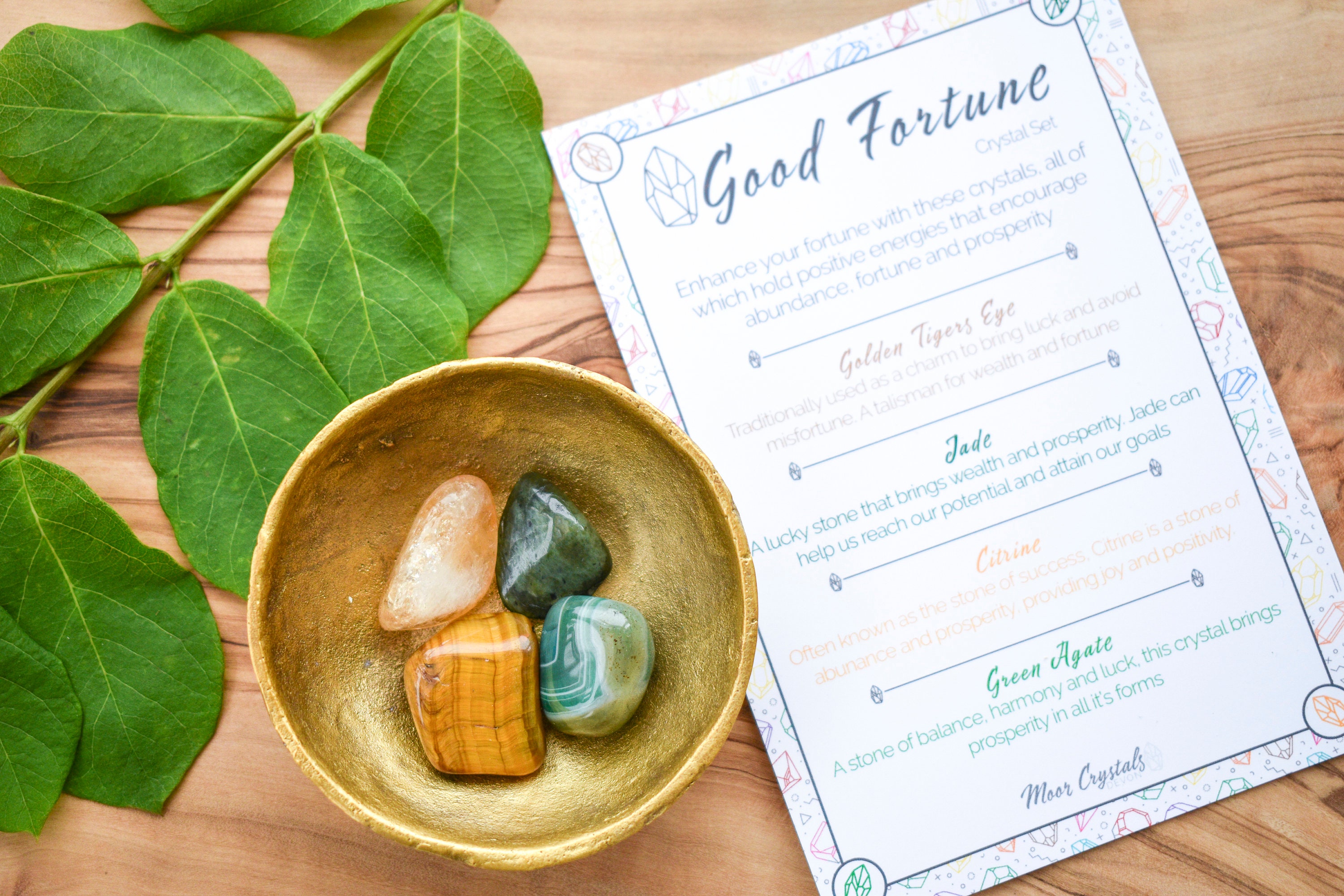 Good Fortune Crystal Set - Healing Crystals, Gemstone Gift, Spiritual ...