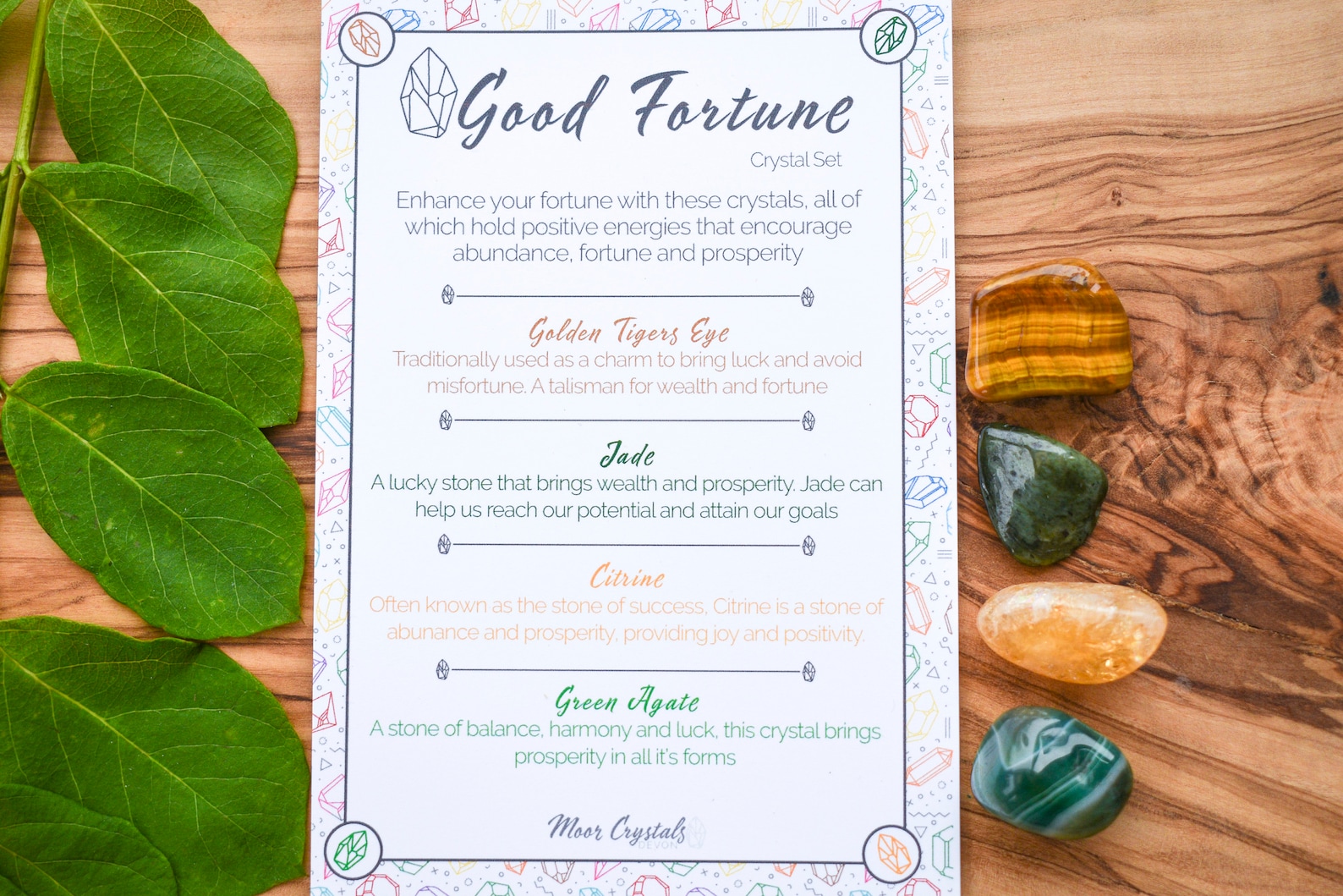 Good Fortune Crystal Set - Healing Crystals, Gemstone Gift, Spiritual ...