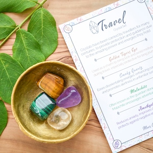 Travel Crystal Set - Healing Crystals, Gemstone Gift, Spiritual ...