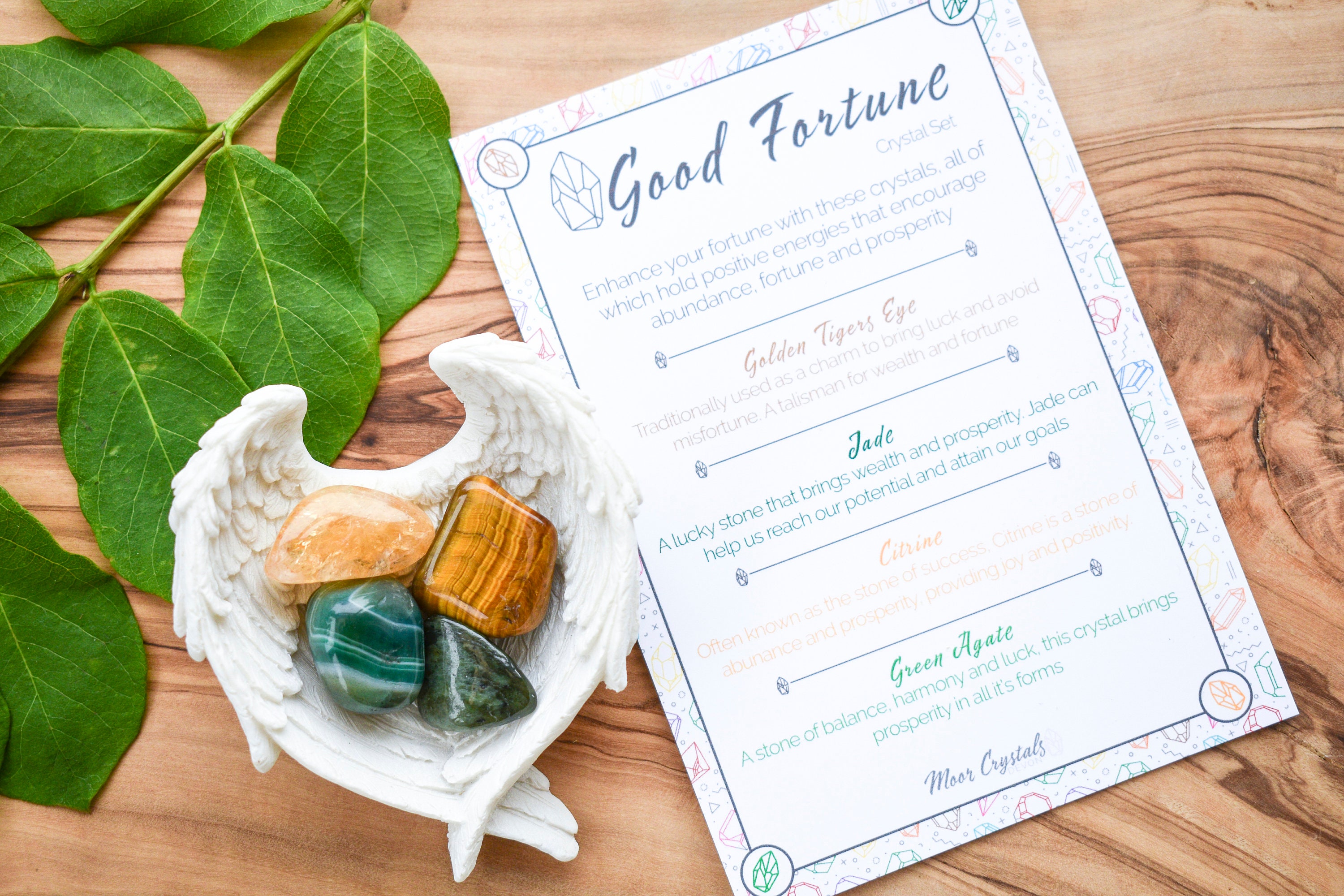 Good Fortune Crystal Set - Healing Crystals, Gemstone Gift, Spiritual ...