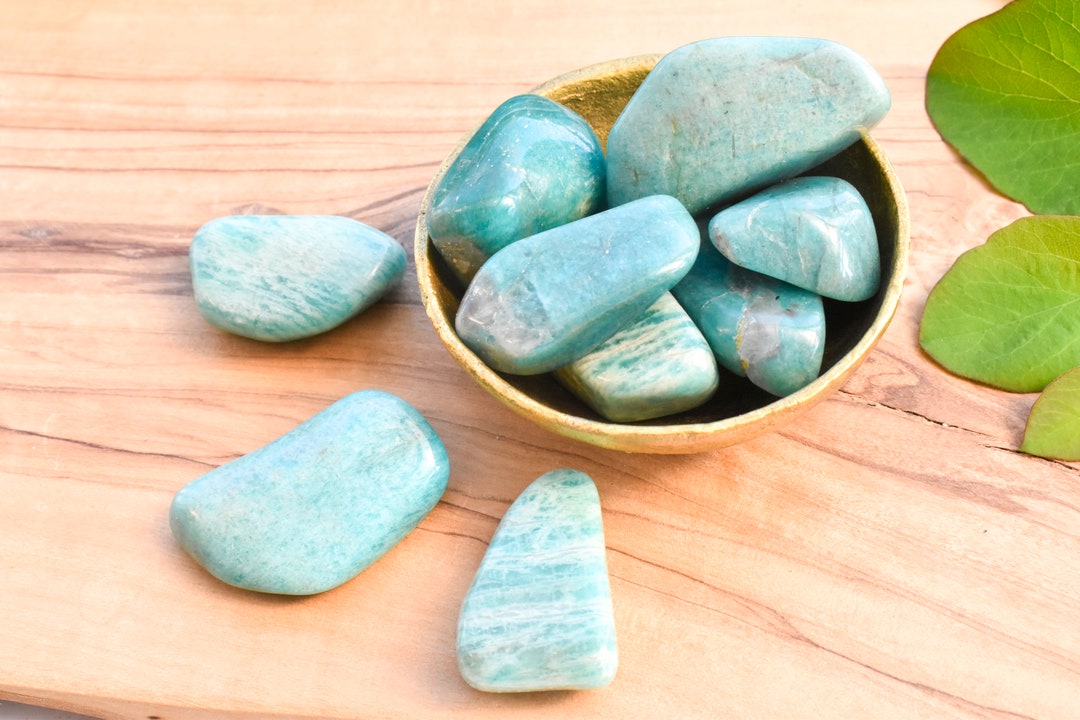Amazonite Tumble Stone: Harmony Crystal, Communication Stone - Etsy