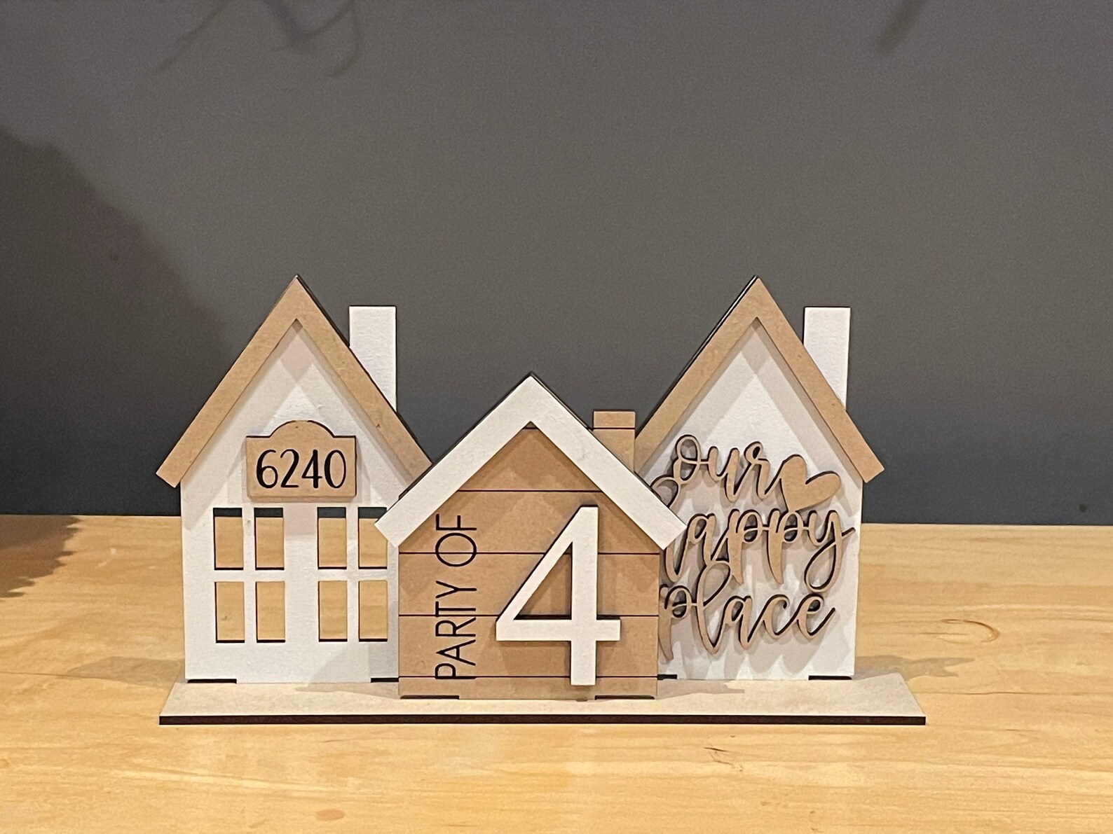 Personalized Shelf Decor Houses Standing Wood Houses - Etsy