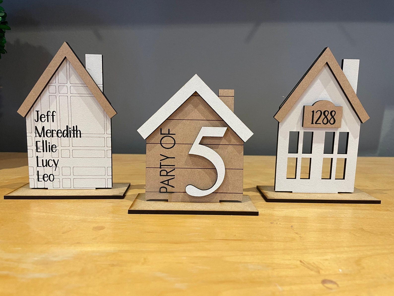 Personalized Shelf Decor Houses Standing Wood Houses - Etsy