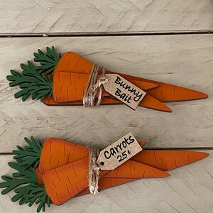 Wood Carrot Bundle Farmhouse Spring Decor Farmhouse Easter Decor Carrot ...