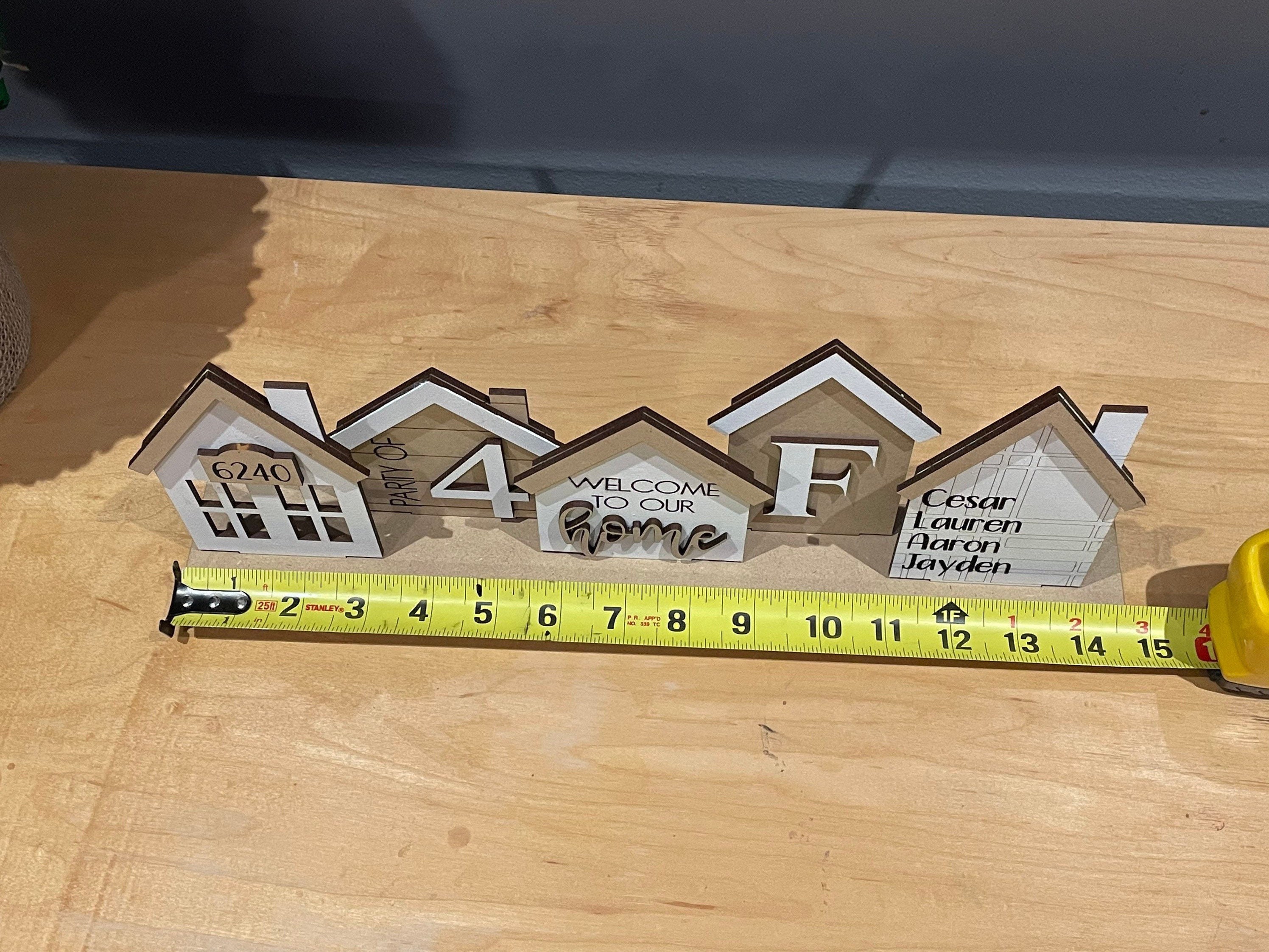Personalized Shelf Decor Houses Standing Wood Houses - Etsy