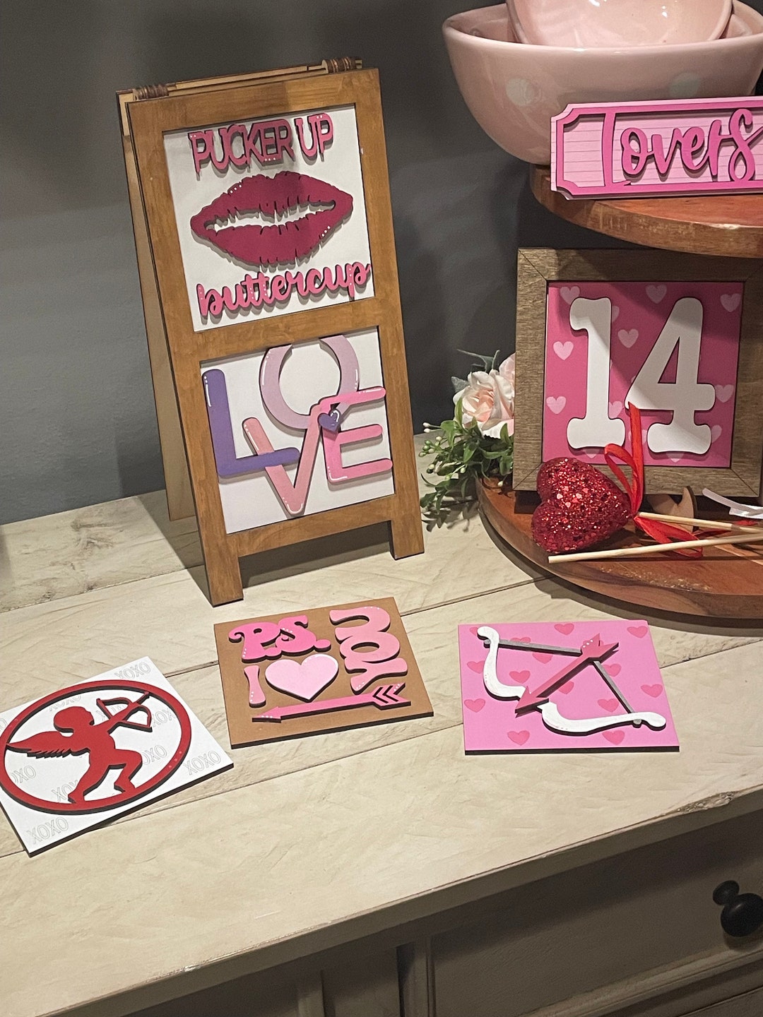 Valentine's Day Interchangeable Tiles Valentines Home Decor Valentines ...