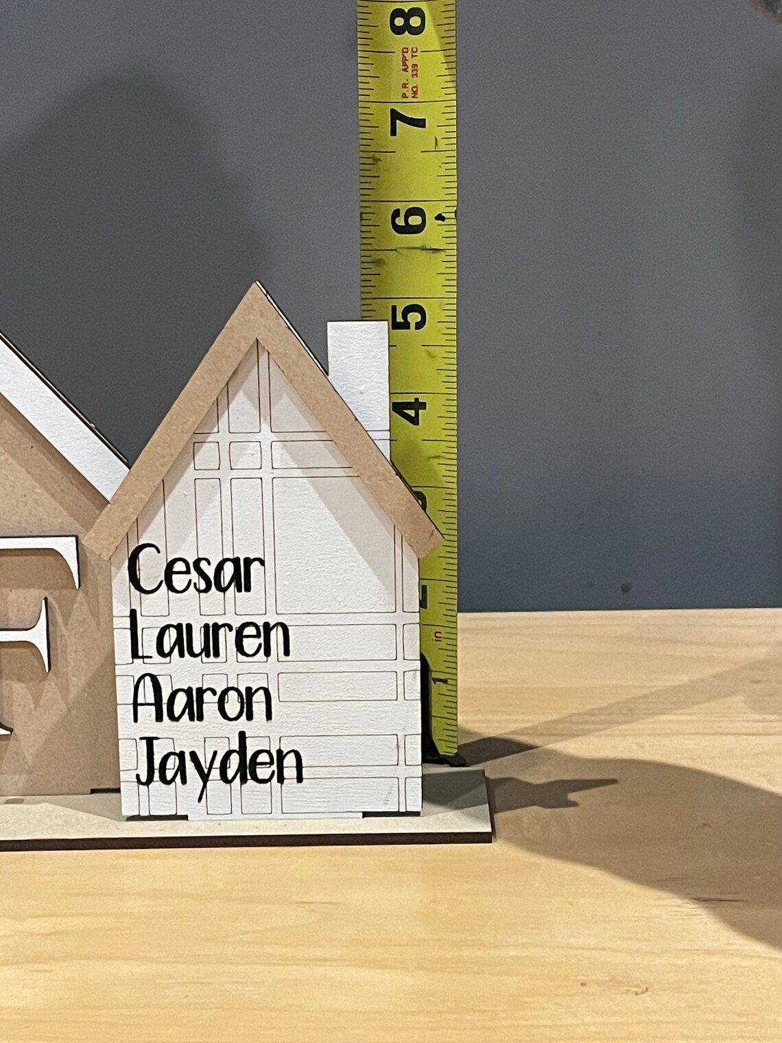 Personalized Shelf Decor Houses Standing Wood Houses | Etsy