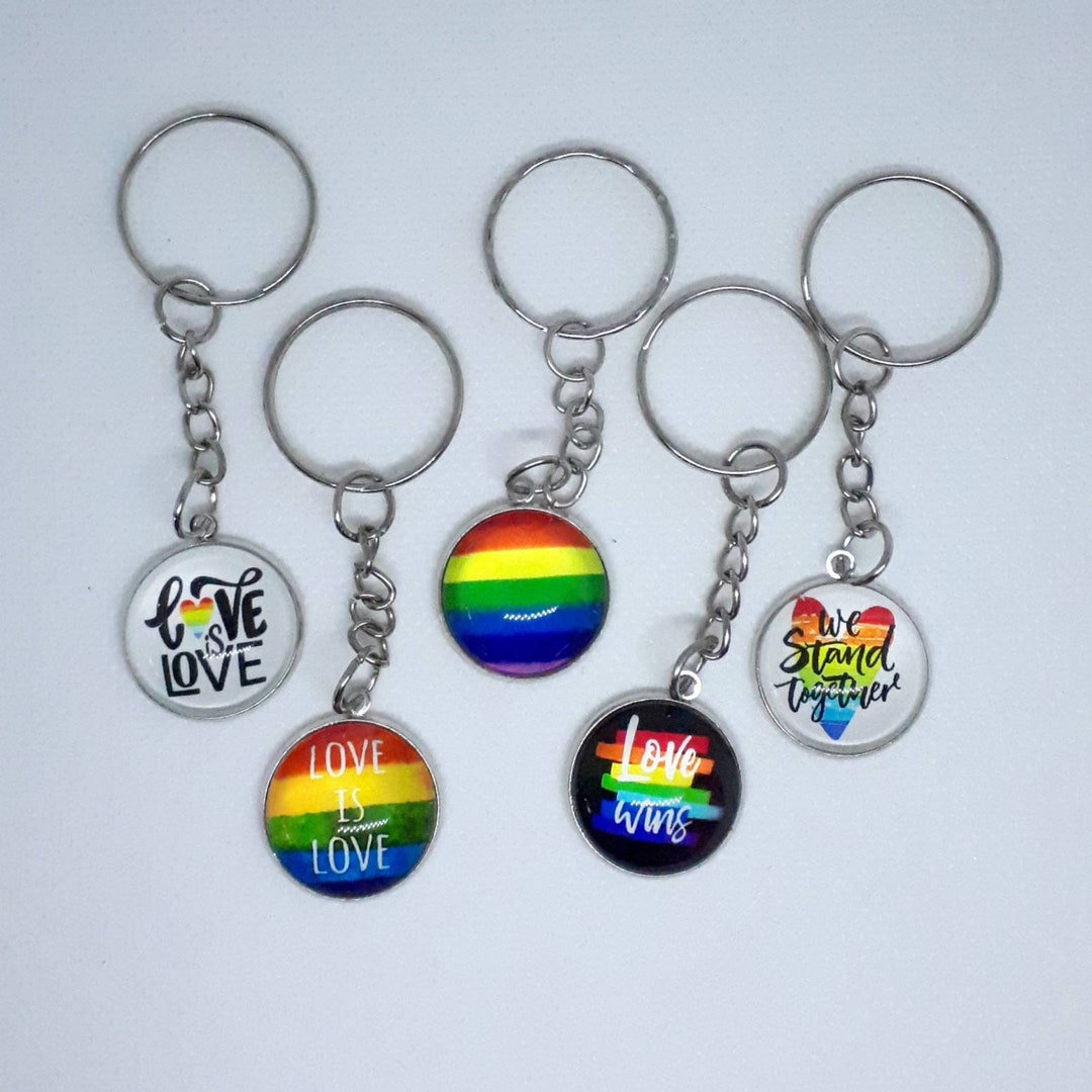 PRIDE Keychains LGBTQIA Keyrings - Etsy