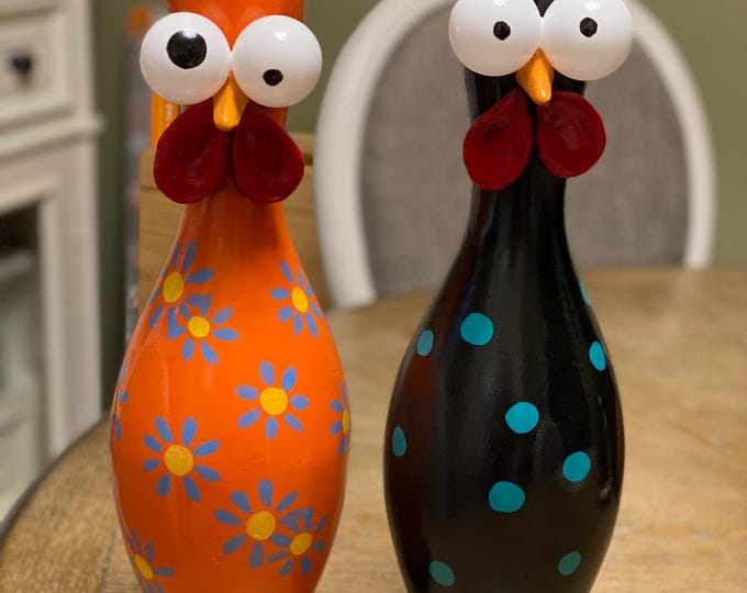 Crazy Bowling Pin Chicken - Black One Only - Etsy