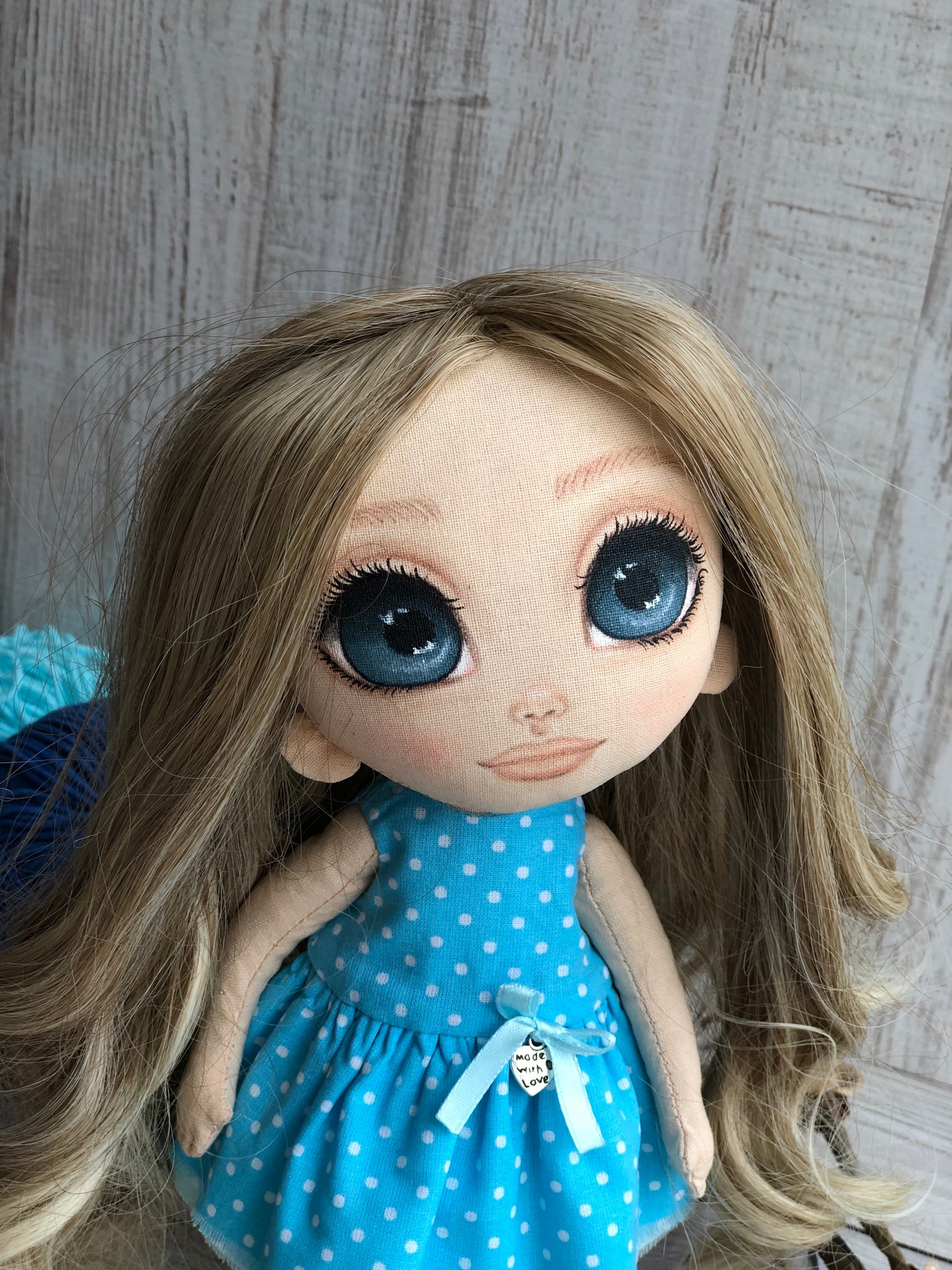 Textile personalized doll for girl. Unique portrait doll. | Etsy