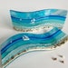 Fused Glass Seascape Panel, Wave, Handmade Fused Glass Art ...