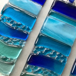 Fused Glass Sea Ocean Beach Suncatcher, Light Catcher, Fused Glass Art ...