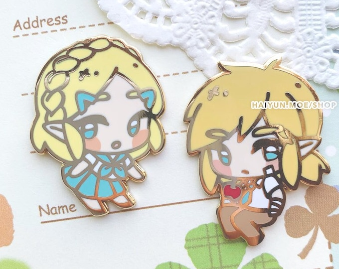 BOTW School Days Zelda & Link Hard Enamel Pins / Legend of - Etsy