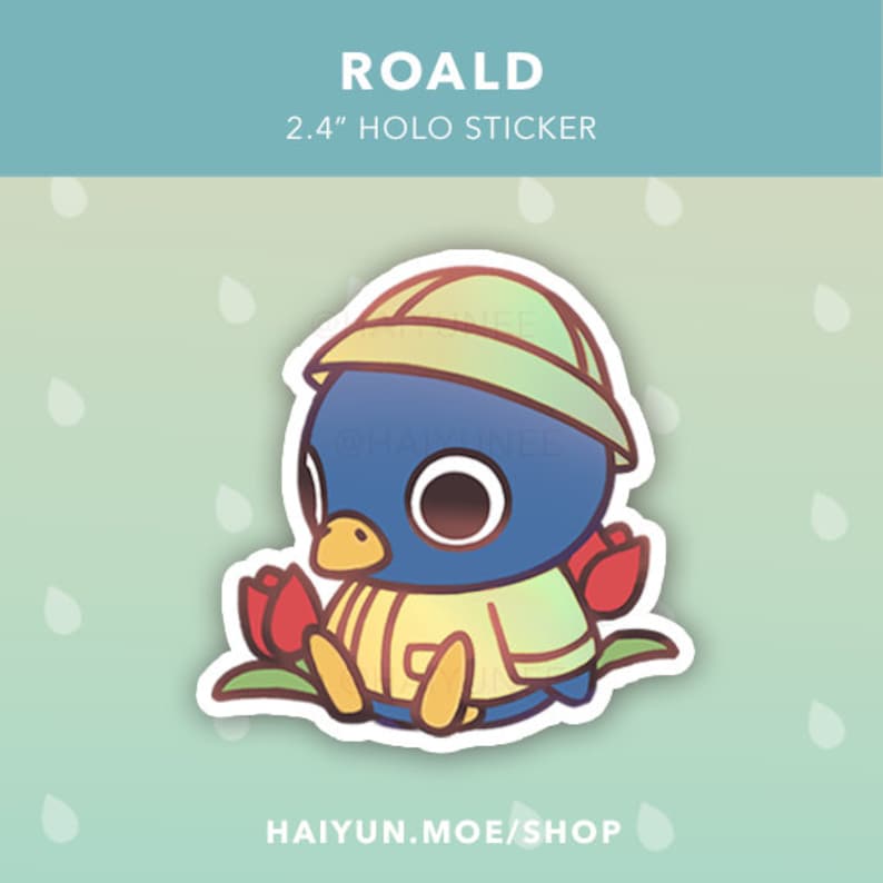 ACNH Rainy Day Flower Holographic Stickers / Animal Crossing - Etsy