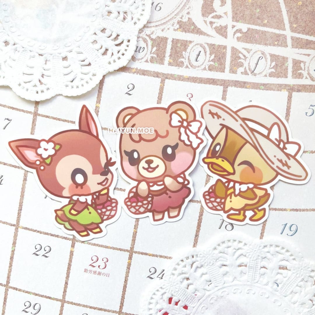 ACNH Cottagecore Stickers / Animal Crossing Water Bottle, Laptop ...