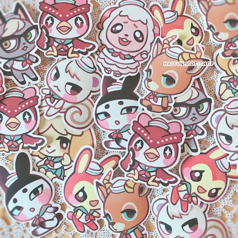 ACNH Sailor Stickers / Animal Crossing Water Bottle Laptop - Etsy