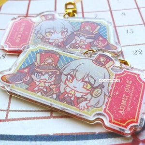 Honkai Star Rail Astral Express Ticket Double-sided Glitter Keychain - Etsy