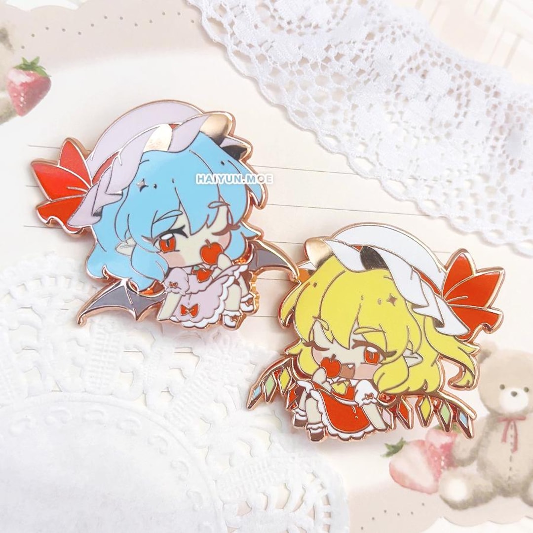 Touhou Project Bad Apple Flandre & Remilia Hard Enamel Pins - Etsy