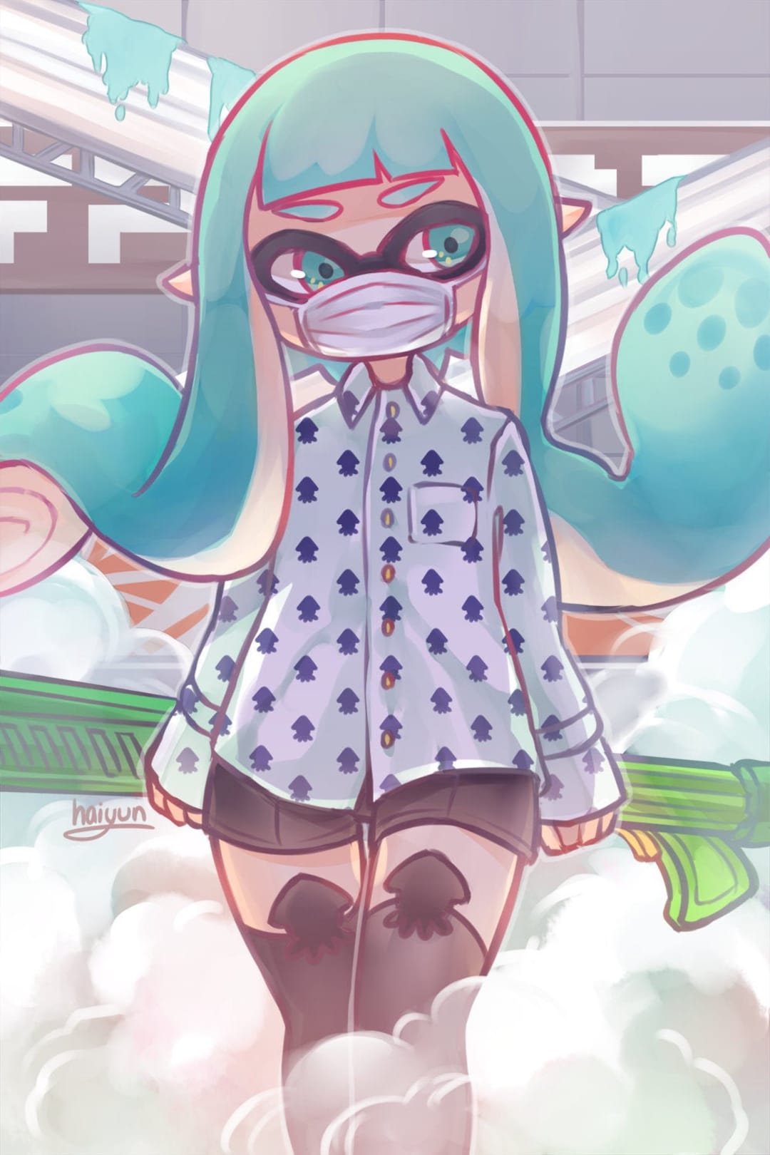 Mint Charger Inkling Print / Splatoon - Etsy