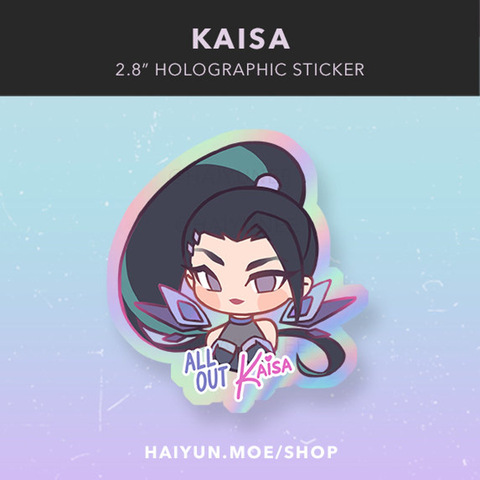 K/DA ALL OUT Holographic Stickers / K-pop Laptop, Water Bottle Decals ...