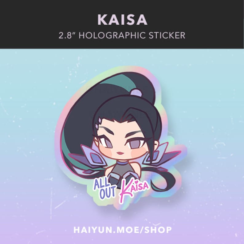 K/DA ALL OUT Holographic Stickers / K-pop Laptop, Water Bottle Decals ...