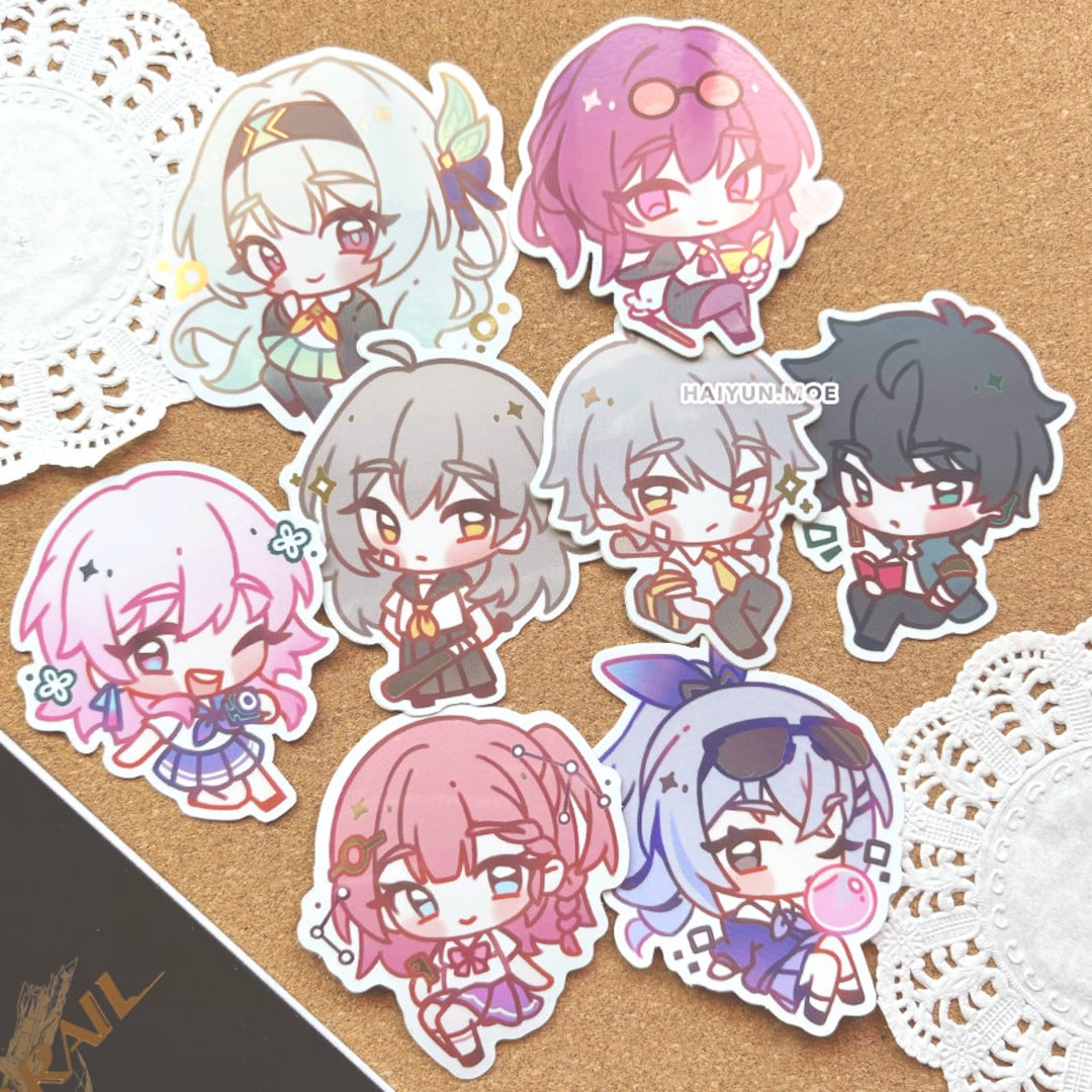 Honkai: Star Rail Academy Shiny Foil Stickers / Water Bottle, Laptop ...