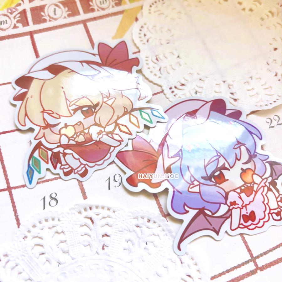 Touhou Project Bad Apple!! Flandre & Remilia Shiny Foil Stickers ...