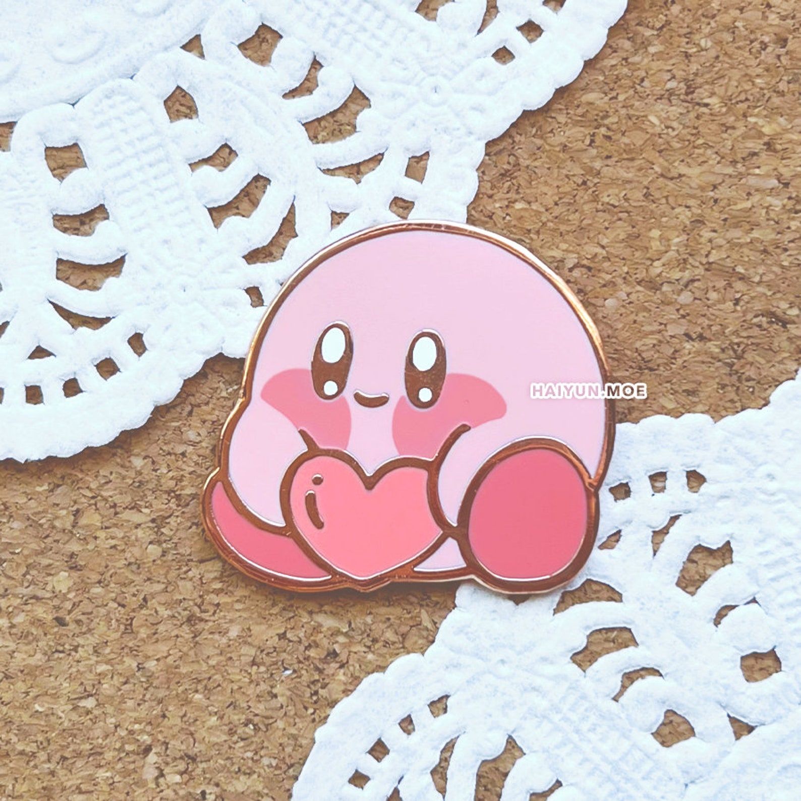 Kirby Star & Heart Hard Enamel Pins - Etsy