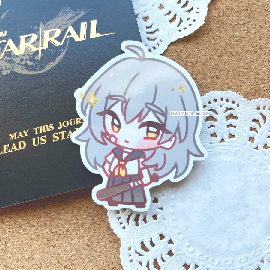 Honkai: Star Rail Academy Shiny Foil Stickers / Water Bottle, Laptop ...